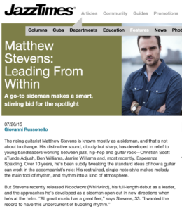Matthew Stevens talks to JazzTimes about recent release 'Woodwork ...